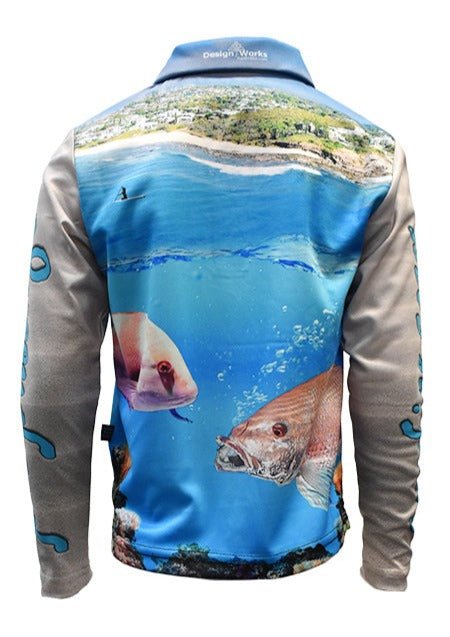 Kids L/S Shirt - Fishing Sunshine Coast - Design Works Apparel