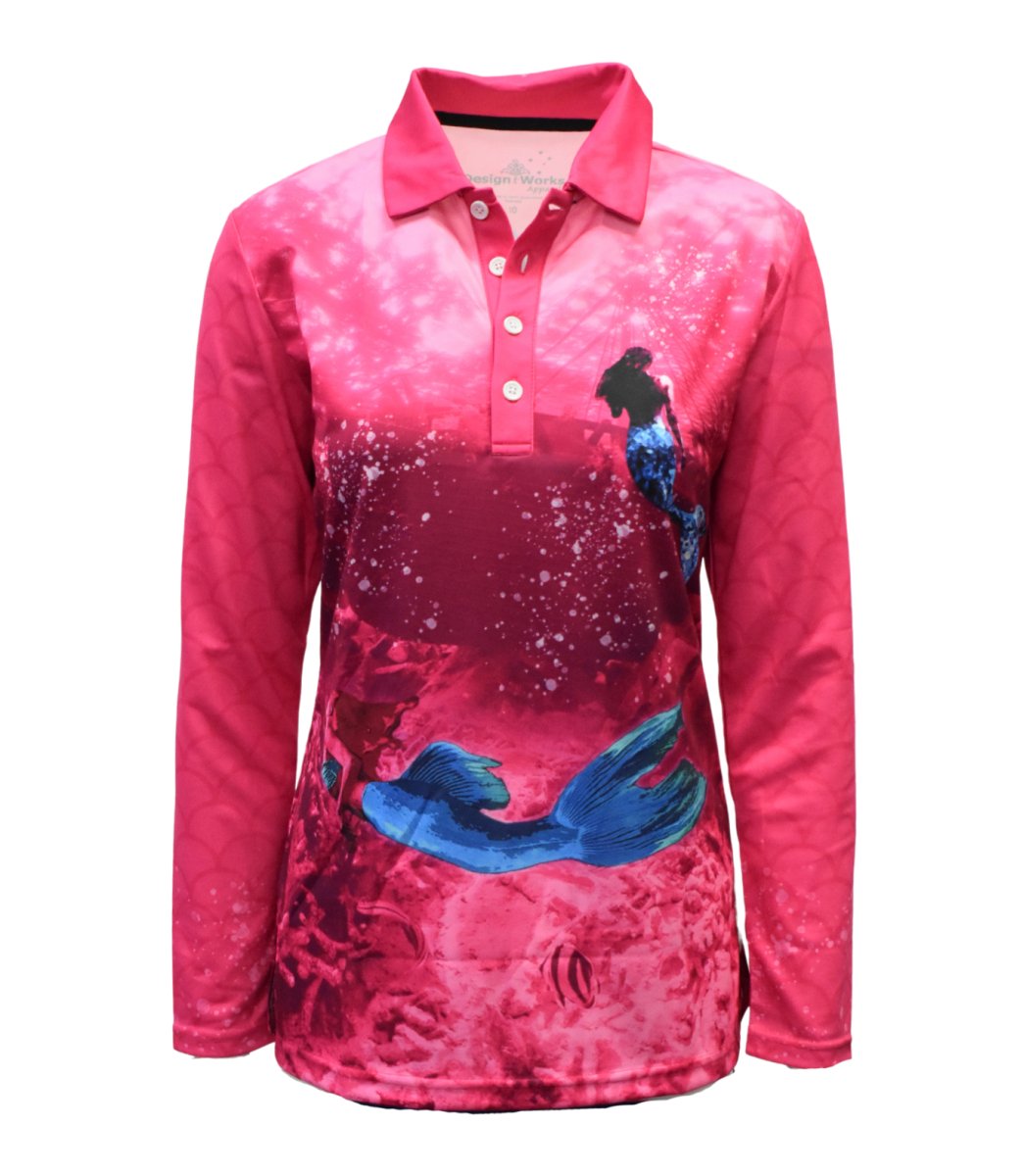Adult L/S Sun Safe Shirts - Mermaids - Design Works Apparel