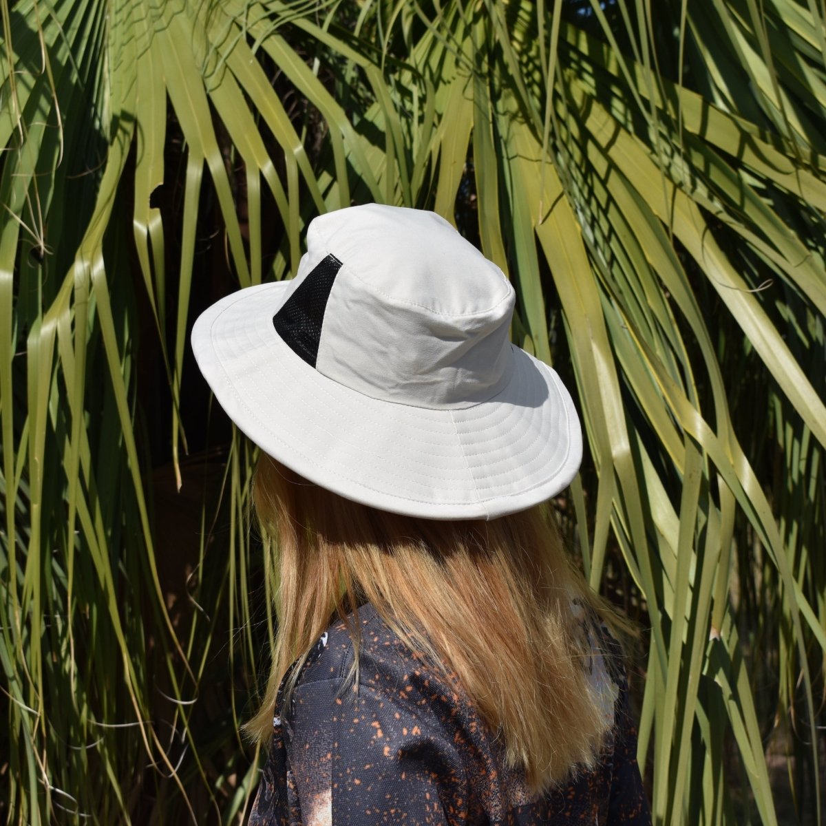 Bucket Hat with Side Mesh - Natural - Design Works Apparel